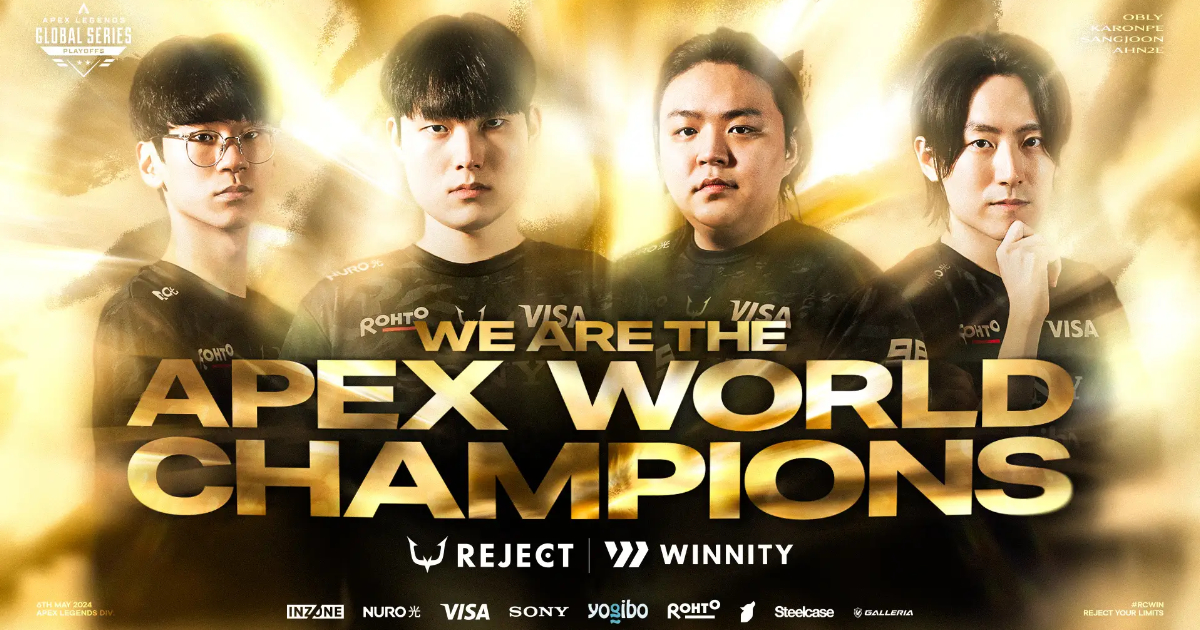 REJECT WINNITYがApex Legendsの世界大会「ALGS Year4 Split1 Playoffs」で優勝！APAC ...