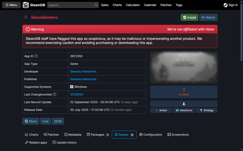 Steam配信「BlockBlasters」パッチにマルウェア混入 G DATAが警告 (2025年9月24日) - エキサイトニュース
