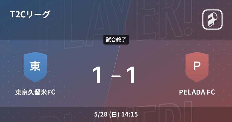 【T2Cリーグ05/28】東京久留米FCはPELADA FCとの攻防の末、引き分け (2023年5月28日) - エキサイトニュース