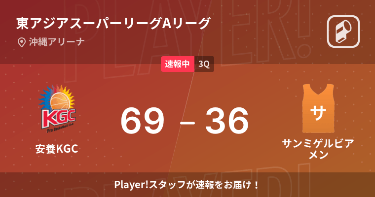 【速報中】2Q終了し安養KGCがサンミゲルビアメンに33点リード (2023年3月4日) - エキサイトニュース