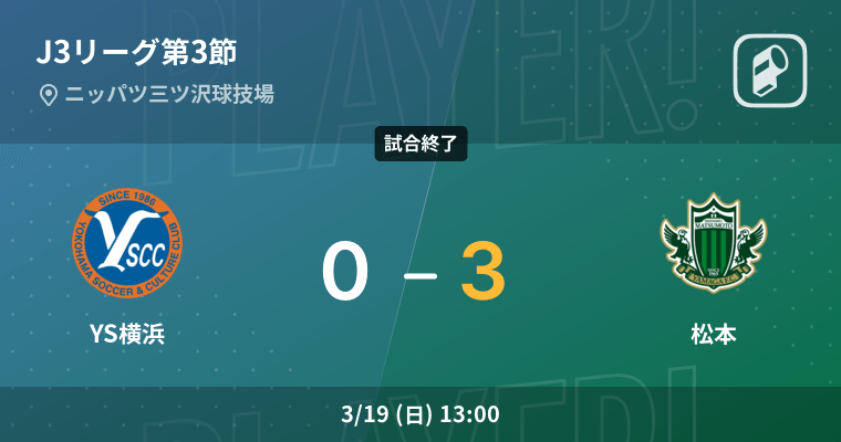 【J3第3節】松本がYS横浜との一進一退を制す (2023年3月19日) - エキサイトニュース