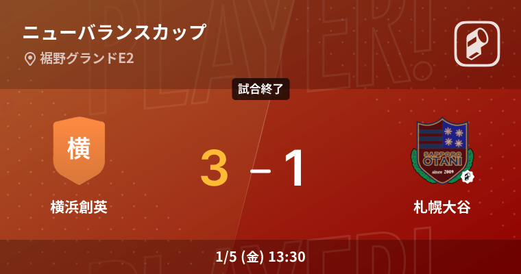 【ニューバランスカップ準々決勝】横浜創英が札幌大谷に勝利しベスト4進出を決める！ (2024年1月5日) - エキサイトニュース