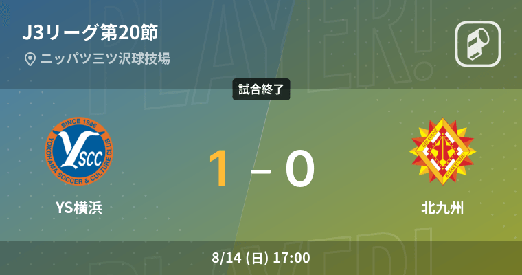 【J3第20節】YS横浜が北九州との一進一退を制す (2022年8月14日) - エキサイトニュース