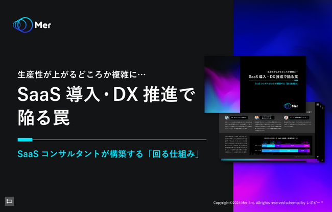 Mer、解説ガイド「SaaS 導入・DX 推進で陥る罠」を公開 (2025年1月24日) - エキサイトニュース