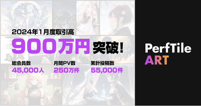 AIイラスト投稿サイト「PerfTile ART」の月間取引高が900万円、総会員数も4万人を突破！海外クリエイターも収益受け取り可能に ...