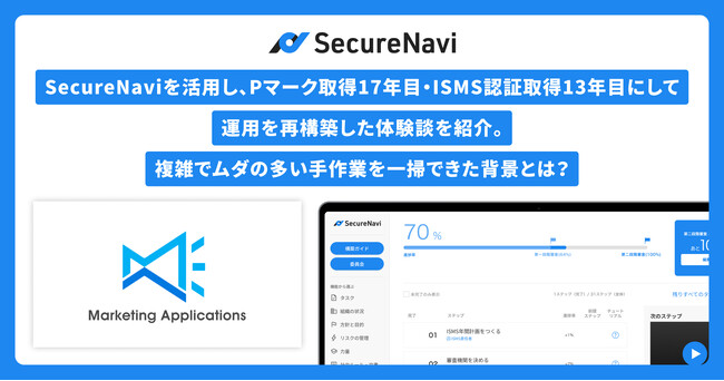 SecureNaviを活用し、Pマーク取得17年目・ISMS認証取得13年目にして運用を再構築した体験談を紹介。複雑でムダの多い手作業を一掃できた背景とは？ (2025年6月16日 ...