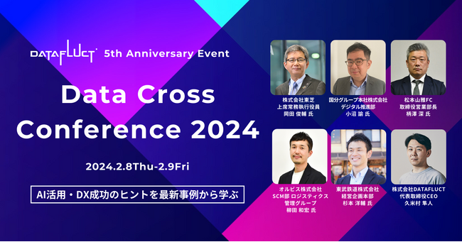 【2/8-9 オンライン開催】DATAFLUCT「Data CrossConference 2024」を開催。共創企業のDX事例や最新のデータ活用技術を紹介 (2024年1月15日 ...