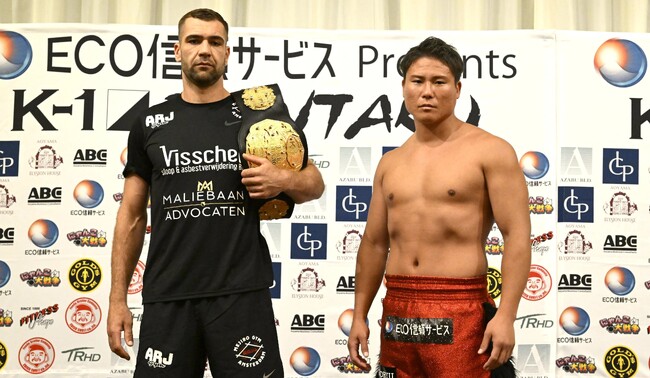 7.13「K-1 DONTAKU」前日計量会見・二大タイトルマッチが熱い！「昔のK-1超える」（K-Jee）「ベルトを渡す気ない」（SAHO） (2025年7月13日) - エキサイトニュース