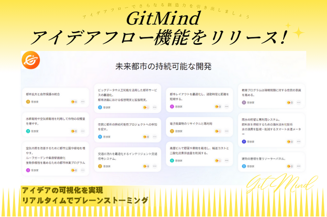GitMind、アイデアフロー機能をリリース！アイデアの可視化を実現* リアルタイムでブレーンストーミング～ (2024年9月13日) - エキサイトニュース