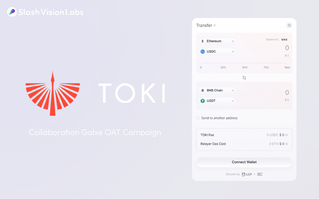 Slash Fintechが、クロスチェーンブリッジ「TOKI」と共同でGalxe OATキャンペーンを実施！クロスチェーン×ステーブルコイン決済のマスアダプション推進へ (2025年7月16 ...