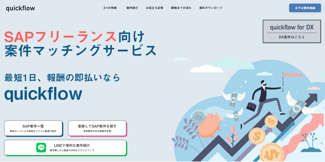 SAPフリーランス向け即払いマッチングサービス「quickflow（クイックフロー）」が、ローンチ後2年で目標値としていたユーザー数500名を達成したことをお知らせします (2024年9月16 ...