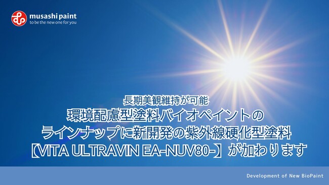 長期美観維持が可能、環境配慮型塗料バイオペイントのラインナップに新開発の紫外線硬化型塗料【VITA ULTRAVIN EA-NUV80-】が ...