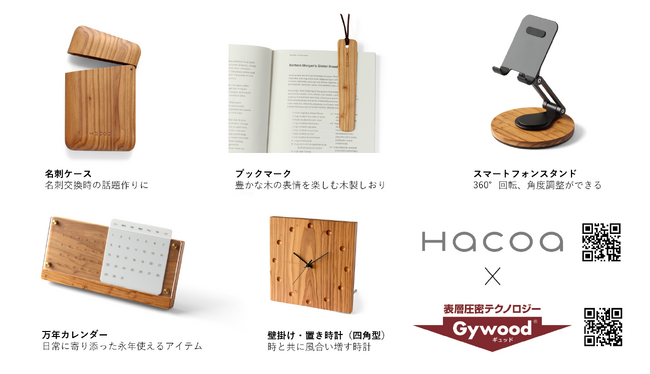 国産針葉樹の新素材「Gywood(R)」が Hacoa 製品に採用 (2025年7月18日) - エキサイトニュース