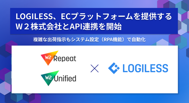 LOGILESS、ECプラットフォームを提供するW2株式会社とAPI連携を開始 (2025年7月15日) - エキサイトニュース