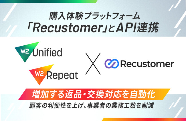 W2、購入体験プラットフォーム「Recustomer」とAPI連携を開始 (2024年9月5日) - エキサイトニュース