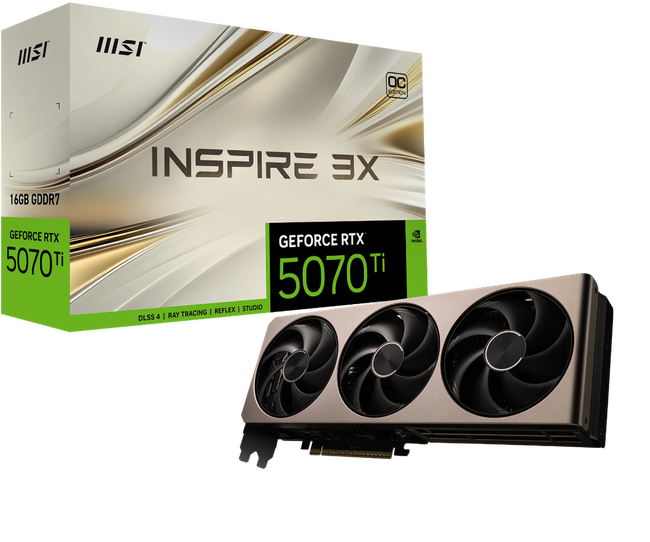 MSI、GeForce RTX(TM) 5070 Tiを搭載したグラフィックスカード「GeForce RTX(TM) 5070 Ti 16G ...