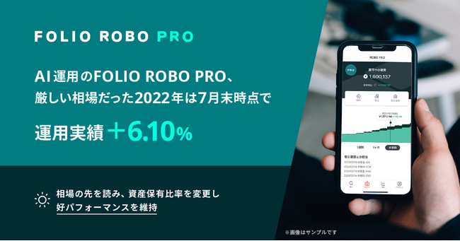 AI運用のFOLIO ROBO PRO、厳しい相場だった2022年は7月末時点で運用実績＋6.10% (2022年8月15日) - エキサイトニュース