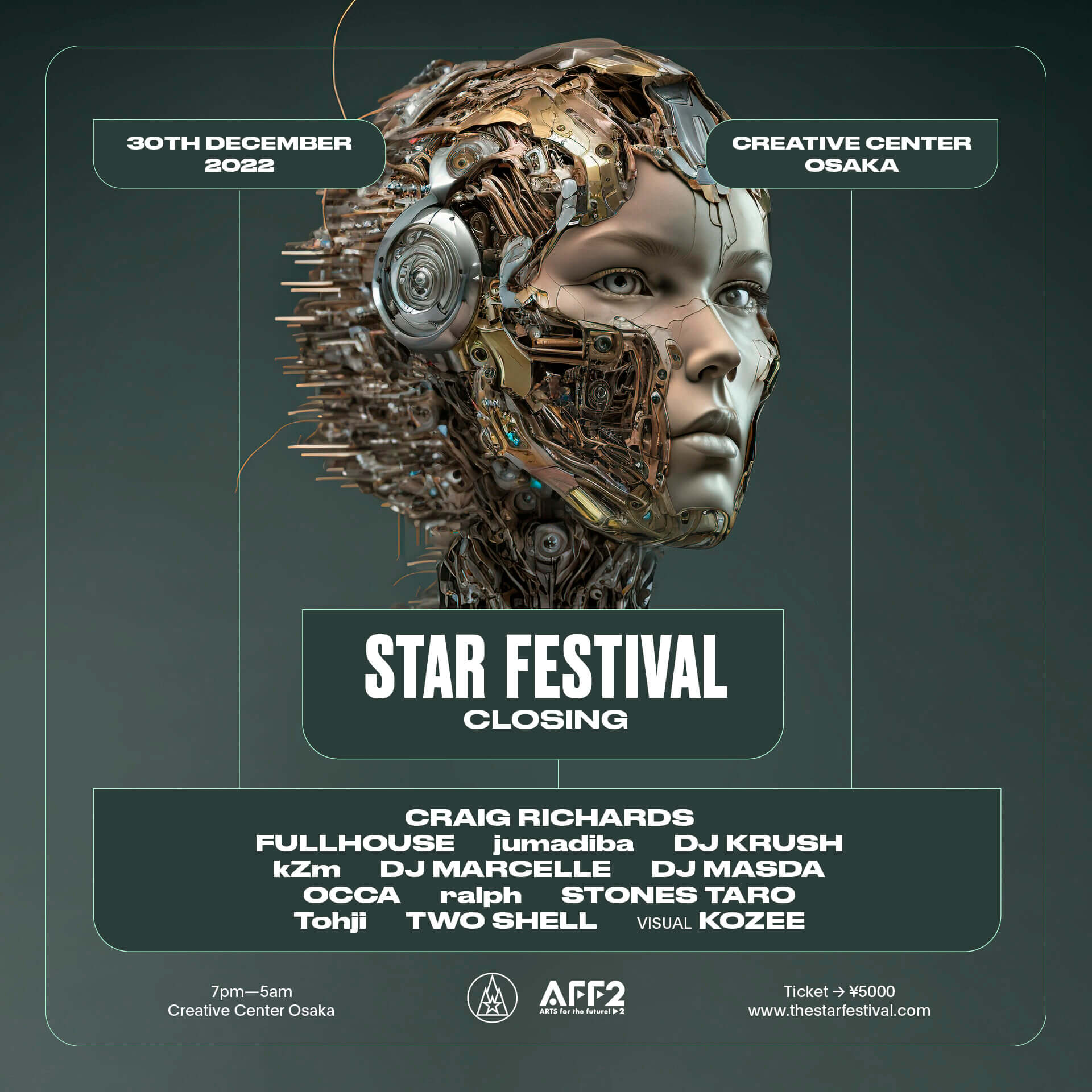 ＜Starfestival Closing 2022＞が今年も開催決定｜Two Shell、DJ Marcelleら来日！Tohji、kZm ...