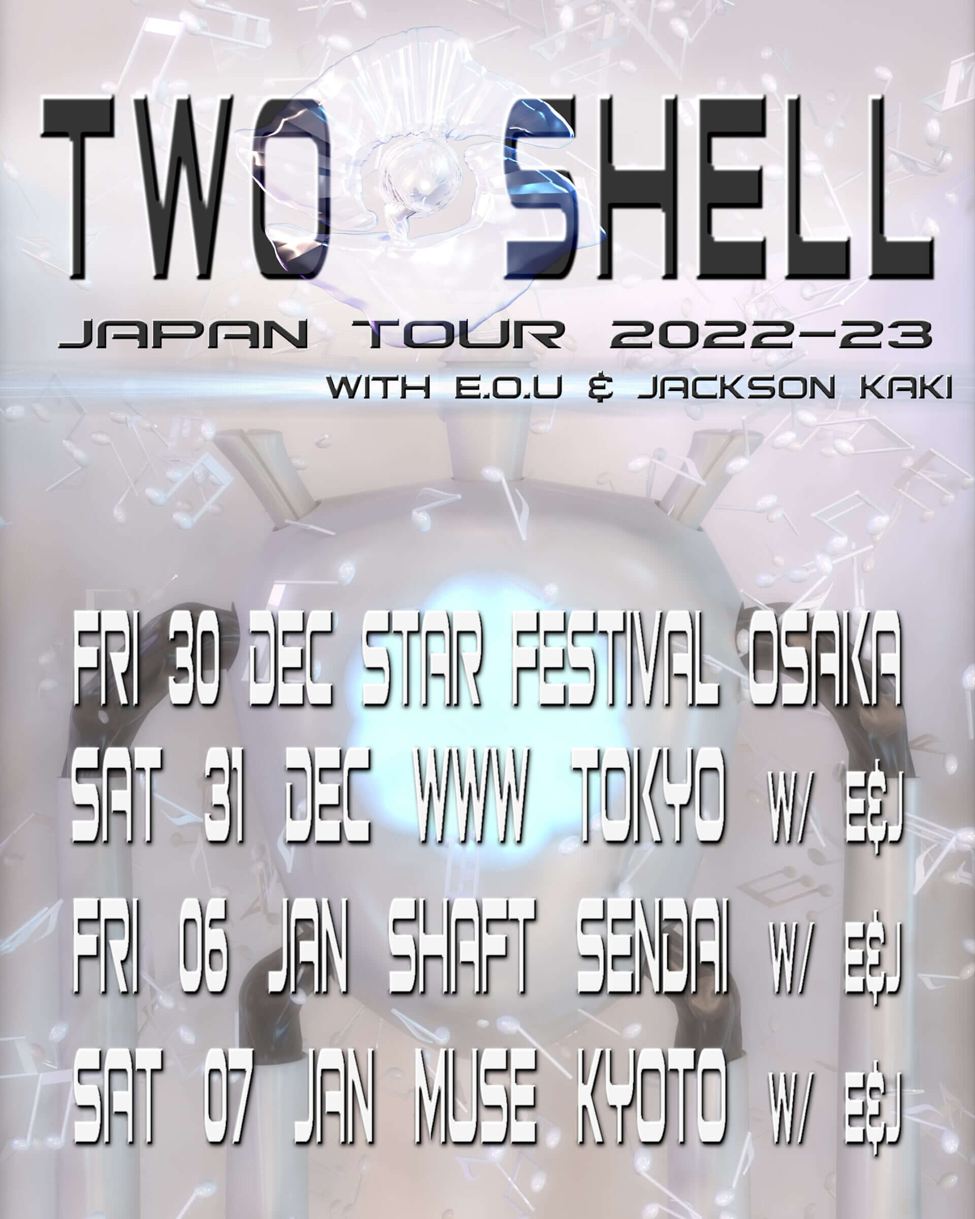 ロンドンの注目デュオ・Two Shellが初来日、年末年始にジャパンツアーを開催｜E.O.UとJACKSON kakiがツアーに帯同 ...