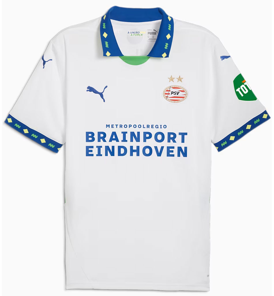 オランダ王者PSV、「ブラジル」がテーマの新ユニフォームを発表！“白と青”で王国に敬意を表す (2024年6月30日) - エキサイトニュース
