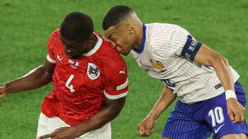 エムバペ、EURO初戦で鼻骨骨折…接触のオーストリアDFが謝意 (2024年6月19日) - エキサイトニュース