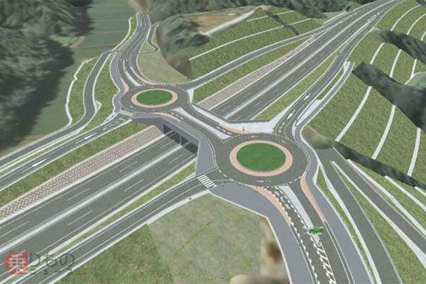 「ラウンドアバウト」なぜふたつ？ 日本初、高速道路ICで 逆走防止効果も？ - エキサイトニュース