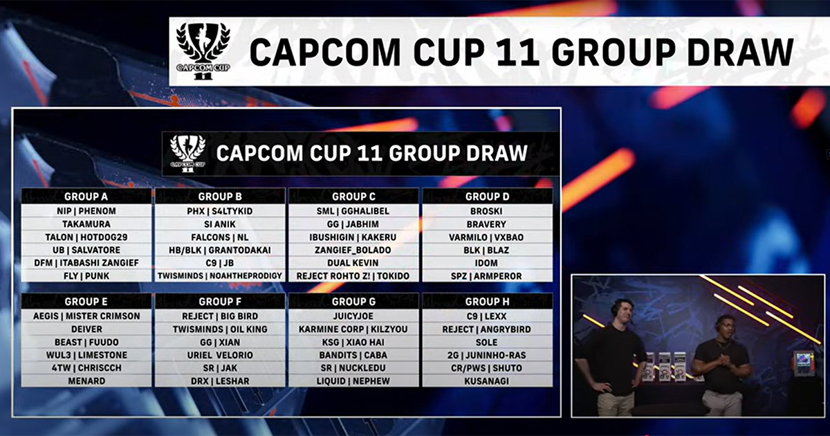 「CAPCOM CUP 11」/「Street FIghter League World Championship」の予選組み合わせが決定！「CAPCOM Pro Tour 2024」を勝ち ...